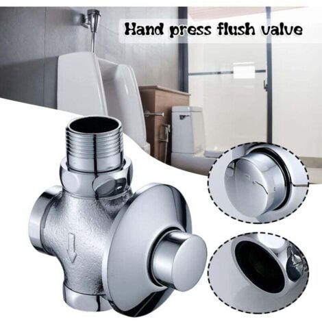 Toilet Push Button Flush Valve Replacement, Self-closing Toilet Push Button Repair, Concealed ...