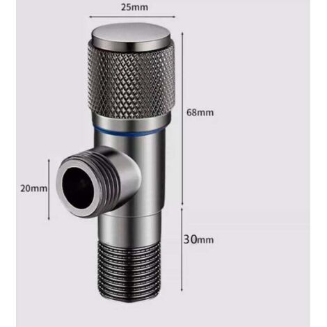 Gray Stainless Steel Washing Machine Faucet Angle Valve MUMU