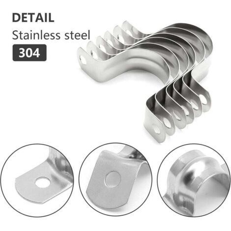 Stainless Steel U Type Hose Clamp, Semi-Circular Air Water Pipe Clamp ...