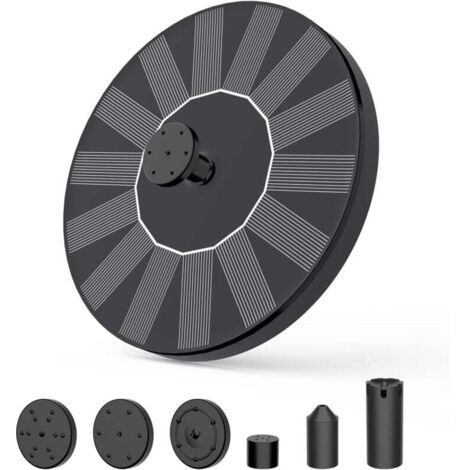 Solar Fountain - Pond Pump with 1W Solar Panel - Floating Solar Water ...