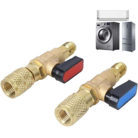 R22 R410A Refrigerant Valve, Ball Valve Hose Adapter, Flow Control Ball Valve Safety Adapters ...