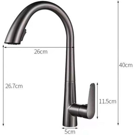 Kitchen Faucet with Pull Out Sprayer, Dual Function Sink Faucet, 360 ...