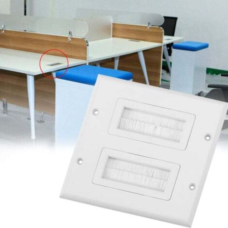 Brush wall plate, plastic brush cable wall plate, port insert cover ...