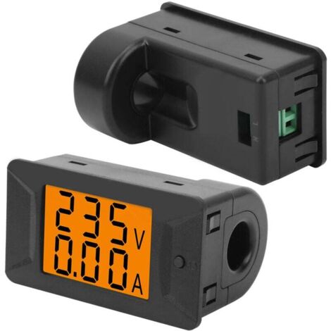 AC Voltage and Current Meter Dual Digital Display 40400V/100A Digital ...