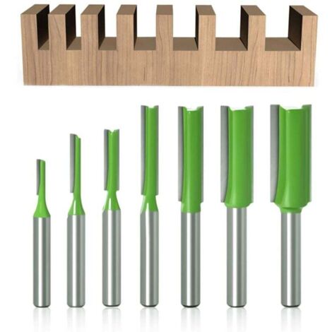 7Pcs 6mm Shank Straight Router Bit, Straight Router Bit, for Wood ...