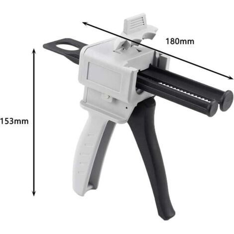 Dispensing Gun, 50ml Epoxy Dispensing Gun, AB Epoxy Glue Gun Handle Applicator for 2:1 Mixing ...