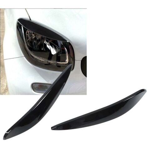 2Pcs ABS Left & Right Headlight Eyebrows Replacement for Benz Smart 453 ...