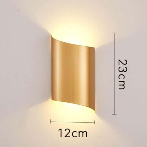 Spiral LED wall light, modern creative bedside lamp, two-way lamp, warm ...