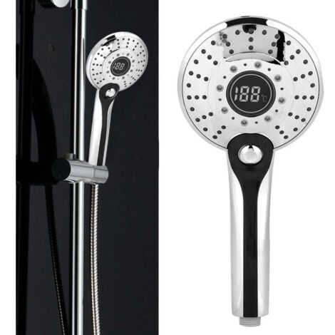 Digital Display Handheld Shower Head with 3 Color Temperature Control ...