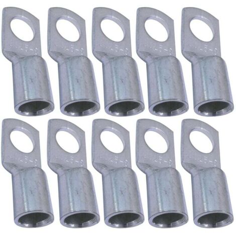 Set of 10 electrical connectors with tubular eyelet – eyelet – Ø 8 mm ...