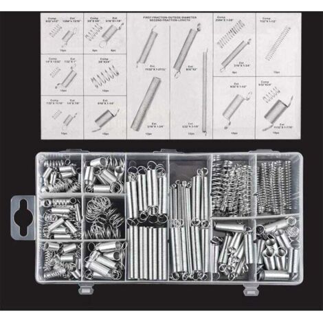 200 pieces spring assortment tension springs Various small tension and ...