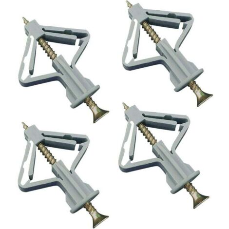 FLITI 100 pieces of plasterboard dowels, dowels with screws for plasterboard, plasterboard ...