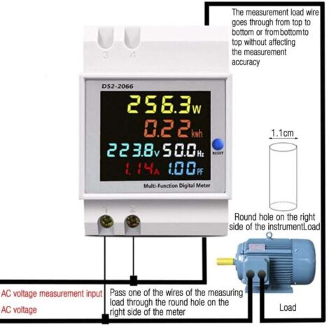 FLITI Digital Energy Meter, Electricity Meter, AC 40-300V 100A Voltmeter Ammeter ...