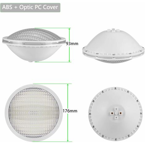 LED-Pool-Lampe PAR56, 18W IP68 wasserdichter Pool-Scheinwerfer LED ...