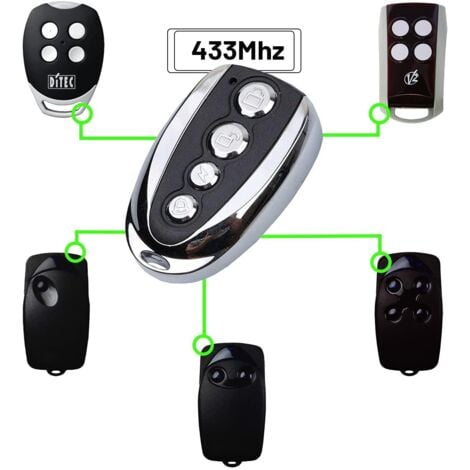 x Handsender 433 MHz Garagentor-Fernbedienung, kompatibel mit den Modellen Nice Flor-S, DITEC ...