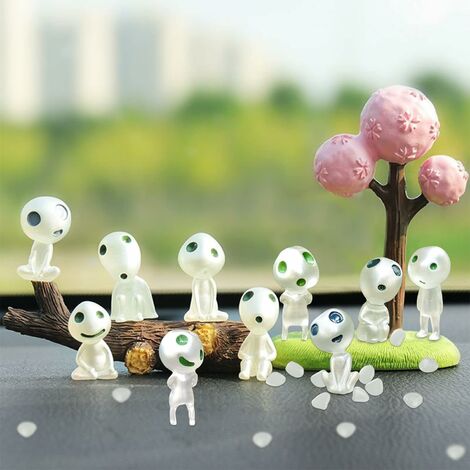 10 Stück Prinzessin Mononoke-Figur, leuchtende Baumelfen, Baumfiguren ...