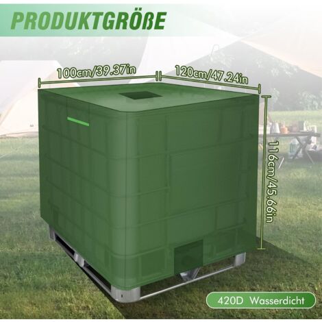1000L IBC Tank Abdeckung, Abdeckplane für Wassertank mit ...