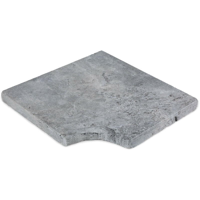 Angle Rentrant pour margelles Travertin 1er choix - 45,5x45,5x5 cm ...