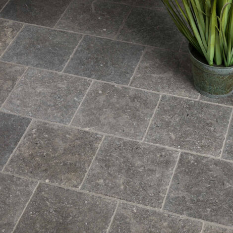 Pavé extérieur Pierre Naturelle Sinai - 20x20x2 cm - Gris