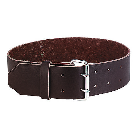 Collier en cuir havane 135 x 8 cm