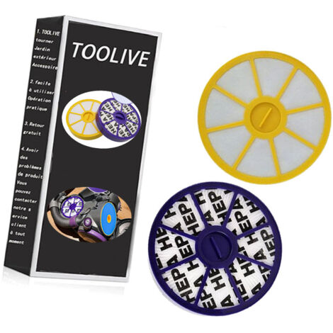 Kit de filtre HEPA avant et arrière pour Dyson aspirateur DC05 DC08 DC15 DC19 DC20 DC21 pré-post ...