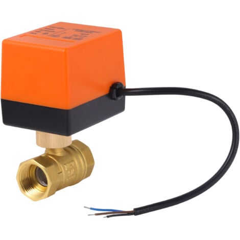 Vanne 2 voies motorisee vanne spherique electrique 220v electrovanne normalement ouverte 1/2 3/4 ...