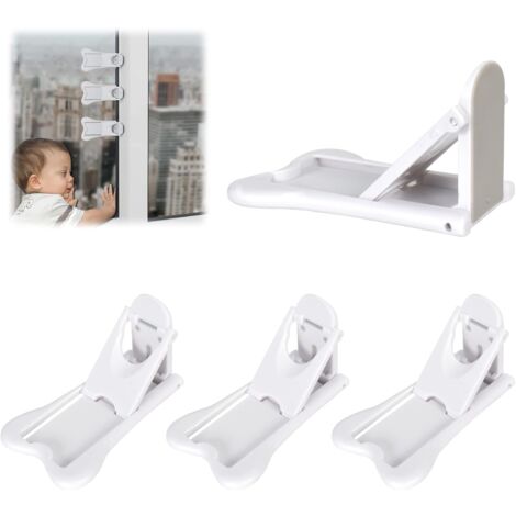 Lot de 4 Bloque Porte Coulissante, Verrouillage De Sécurité Pour Bébé ...