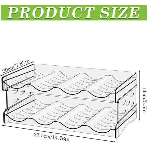 Porte Bouteille Plastique Empilable: 8 Bouteilles Étagère à vin, Range Bouteille Eau, Organiseur ...
