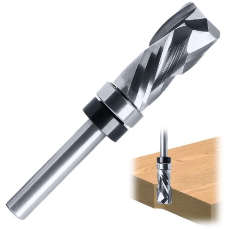 Fraise en Spirale 8mm Tige Up-Down Cut,Fraise à Rainurer en Spirale avec Double Roulement à ...