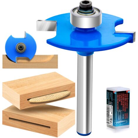 Fraise à défoncer à biscuits avec tige de 6,35 mm, fraise à rainurer pour joints de biscuits ...