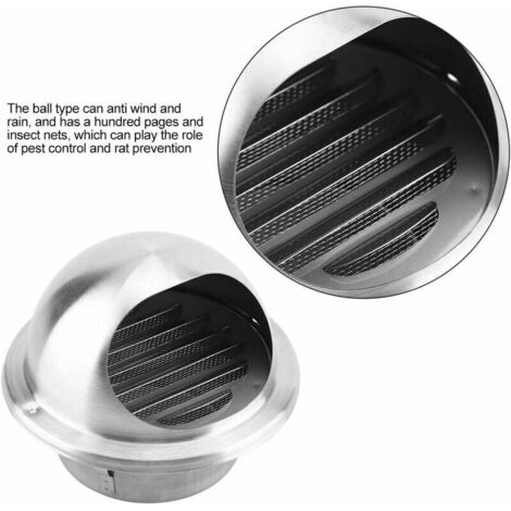 Grille De Ventilation, Bouche D'Extraction Inox Ronde Conduit Aérateur ...