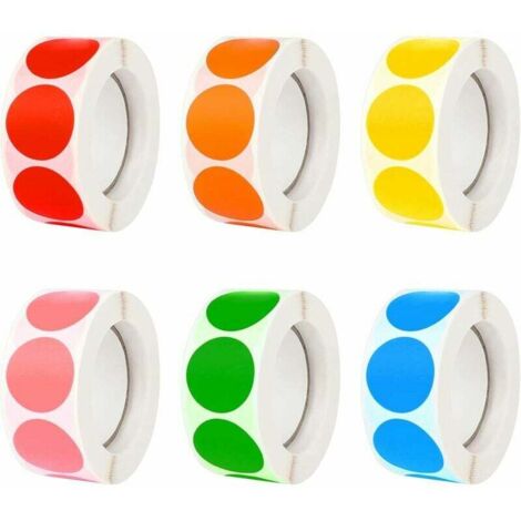 3000Pcs Gomettes Gommette Autocollante Ronde Autocollantes étiquette ...