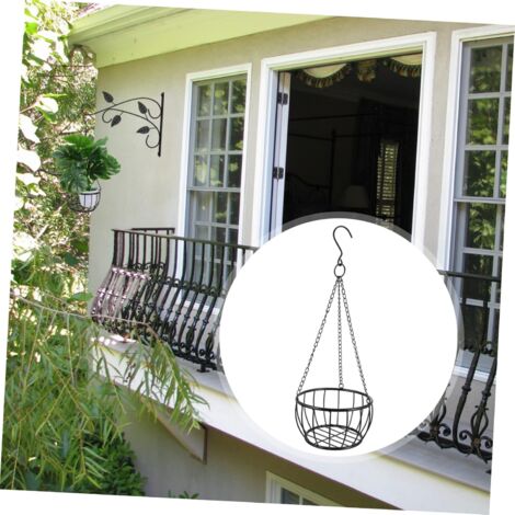 Wrought iron hanging planters Metal hanging planters Wall planters ...