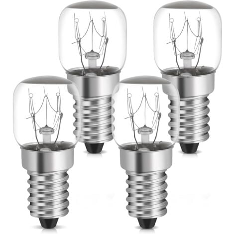 4x Ampoule Frigo 15W E14 Blanc Chaud Résistante à 300 °C (2700K, ST22,22mm Lot de 4 Lampes de ...