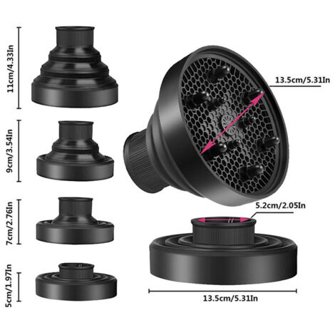 Diffuseur Seche Cheveux Diffuseur Boucle Pliable Embout Seche Cheveux ...