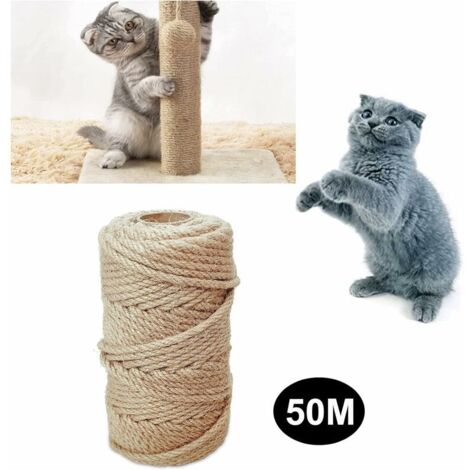 Ficelle Corde En Jute Pour Arbre À Chat - 6 Mm (50 M) - Corde En ...