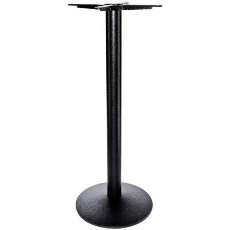 Pied de table central noir en métal robuste Ø55 pour bistrot chic ...