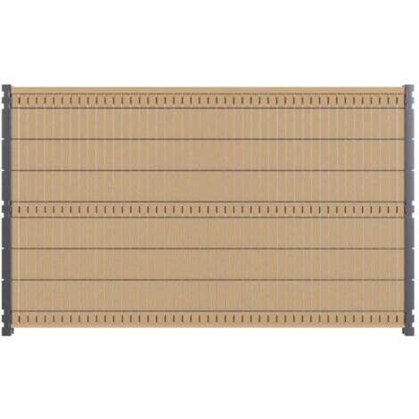 Kit occultation composite beige L2.5xH1.53m haute resistance grillage ...