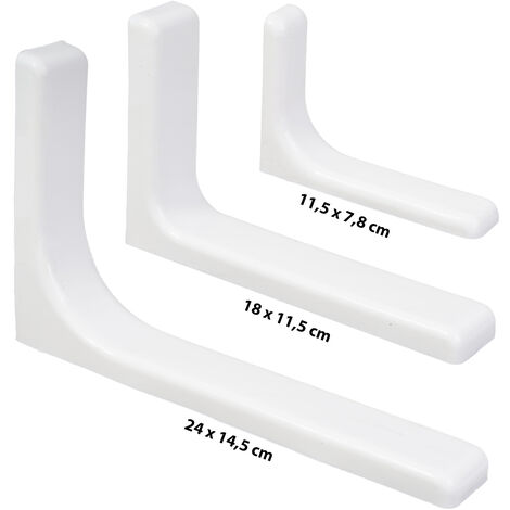 Hochglanz Regal-Träger in weiss 11,5 x 7,8 cm