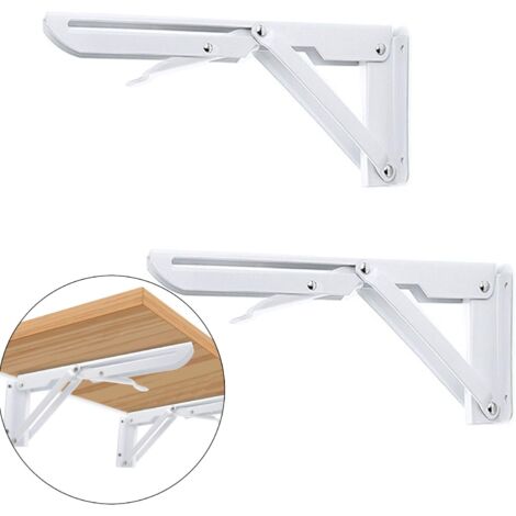 Piece Wall Mounted Folding Shelf Brackets Triangular Folding Shelf ...