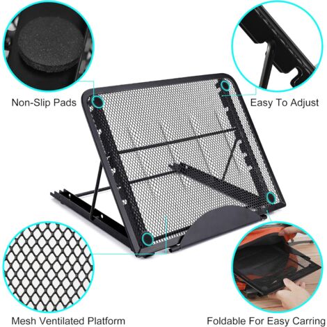 Multi-Angle Laptop Stand Stainless Steel Adjustable Ergonomic ...