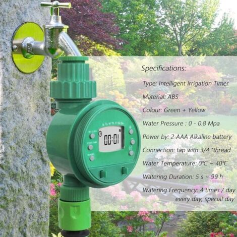 Minuterie d'arrosage automatique, contrôleur d'irrigation, système d'arrosage pour jardin ...