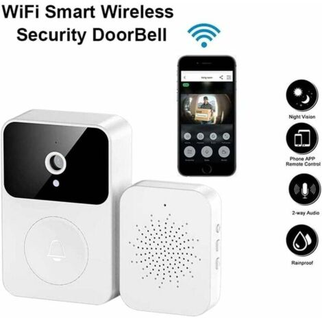 ZVD Sonnette Sans Fil Connectée Avec Caméra De Surveillance, Wifi Smart ...