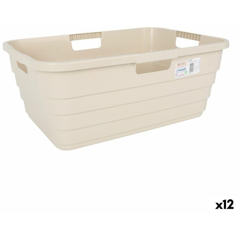 Tontarelli Maya Panier Beige 54.5x37.5x22 cm 32 L