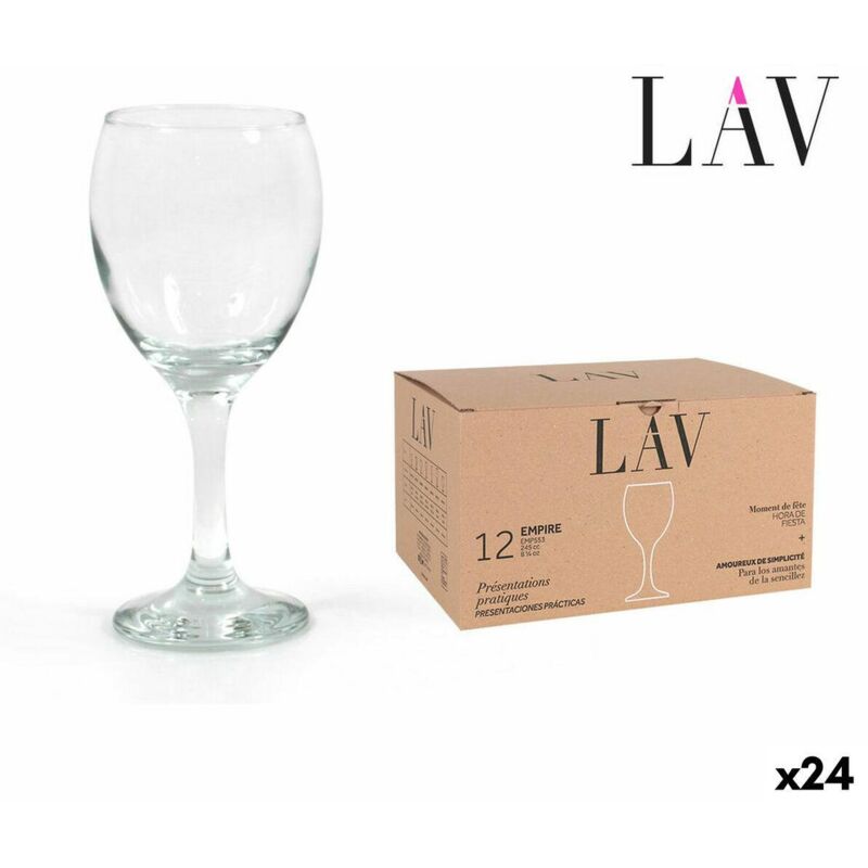 Lav Empire Verres à Vin Transparent 245 ml 24 pièces