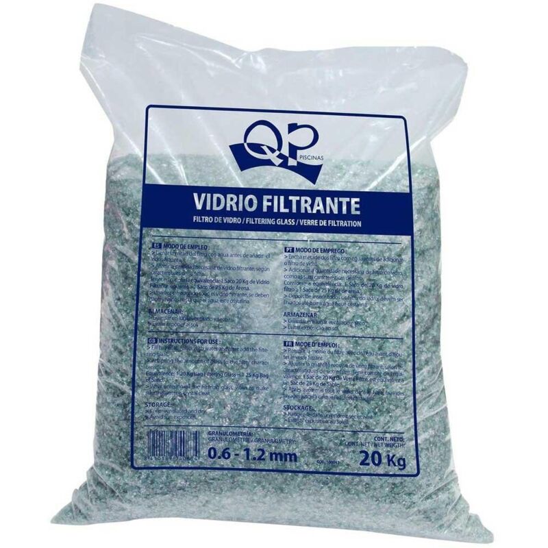 QP Verre filtrant transparent 20 kg pour piscine