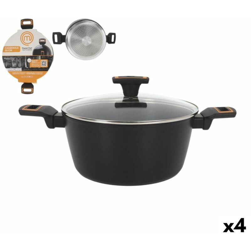 Aster Casserole MasterChef Verre Transparent 28 cm 4 Unités