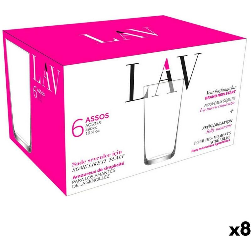 Lav Set de Verres Assos Transparent 490 ml 6 pièces