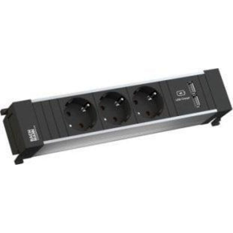 Bachmann POWER FRAME Medium prise noire 3 prises USB