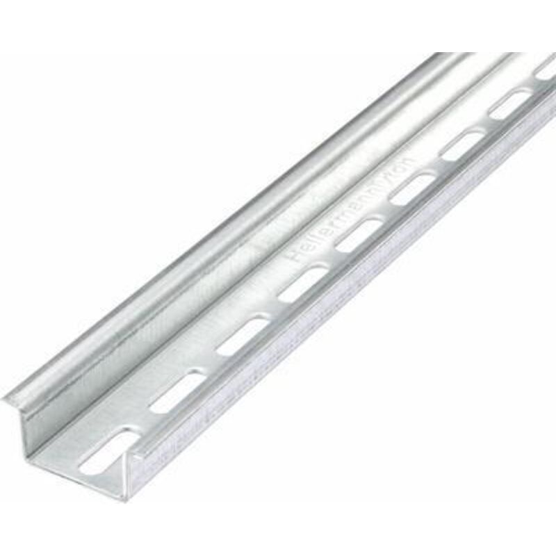 HellermannTyton Plaque en acier galvanisé pour rail DIN 2000 mm